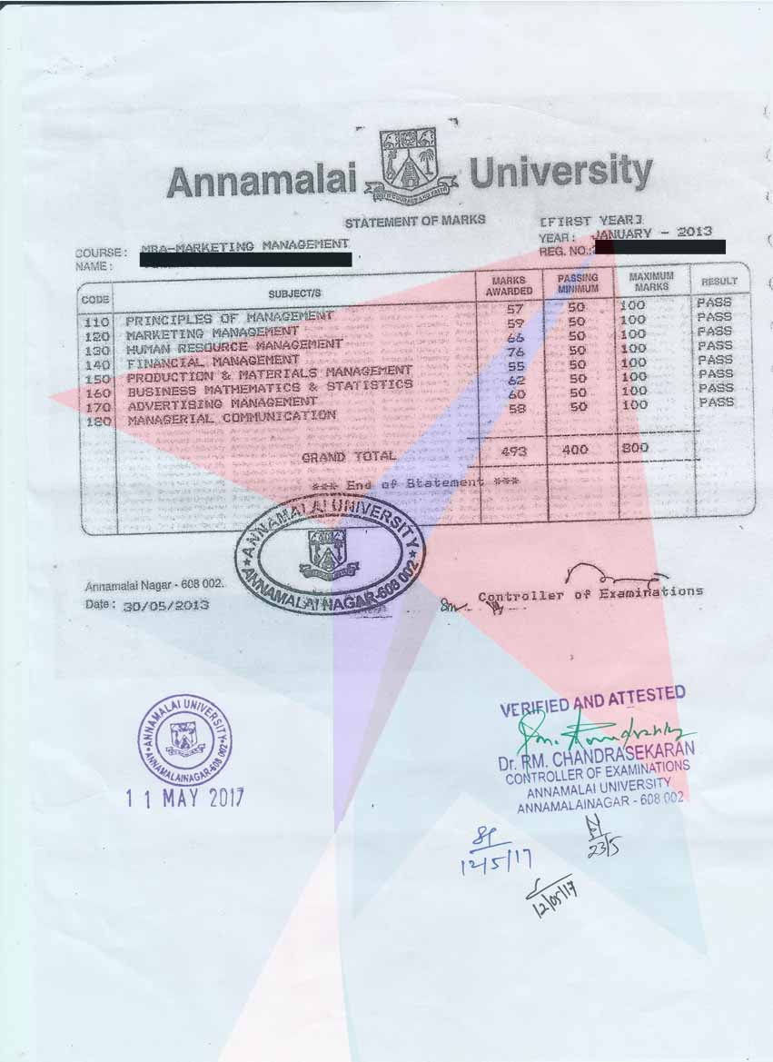How To Get Duplicate Degree Certificate From Annamalai University 
