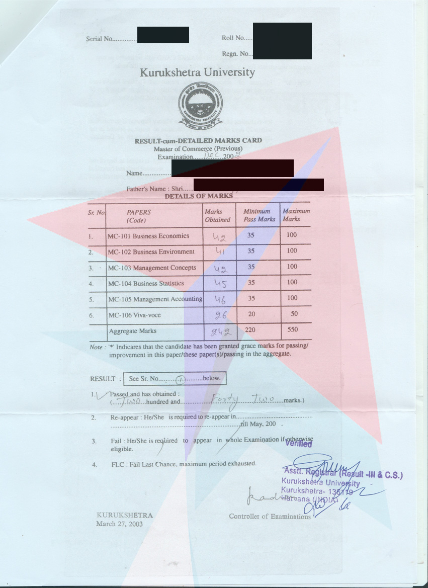 Transcripts from Kurukshetra University - Getting transcripts made fast ...